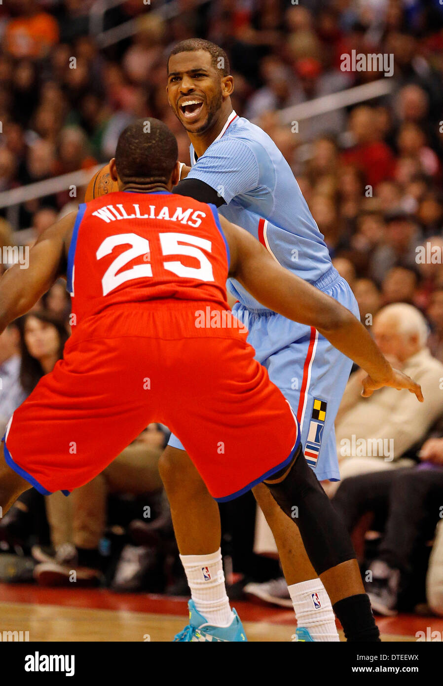 Los Angeles, California, USA. 09th Feb, 2014. Chris Paul #3 of the Los ...