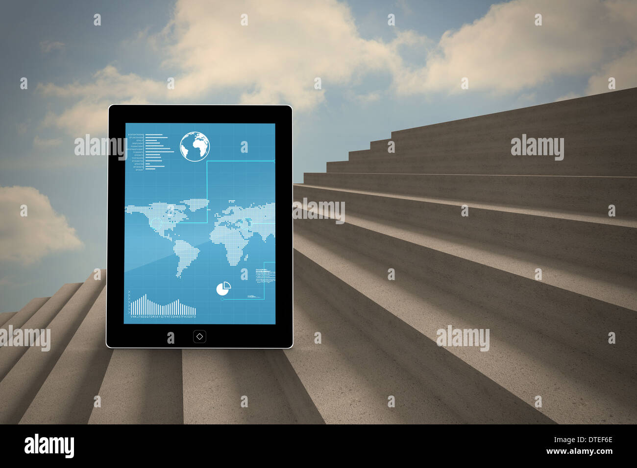 Map on tablet screen hi-res stock photography and images - Alamy