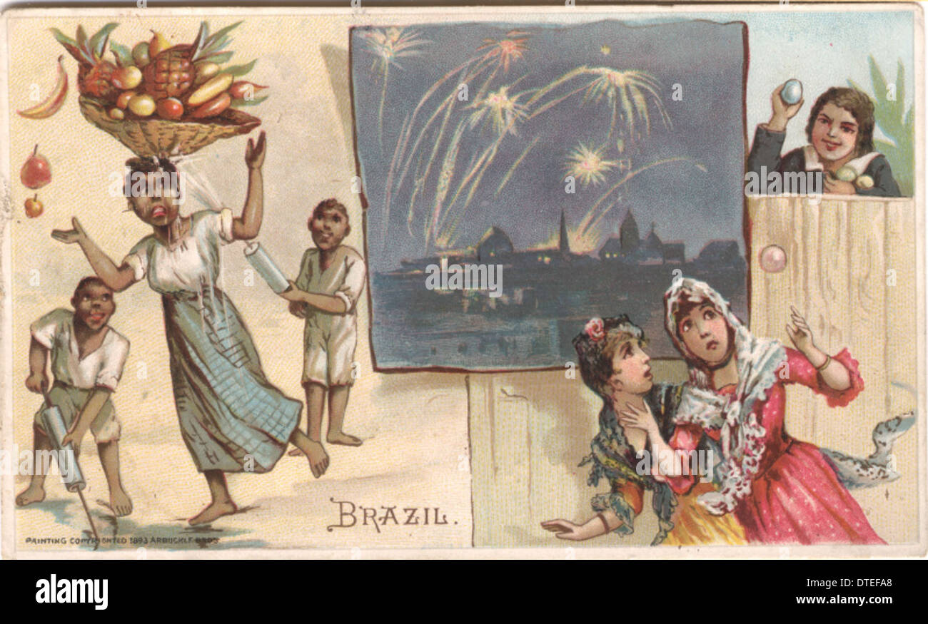 This Victorian trade card for Arbuckle Bros. features children ...