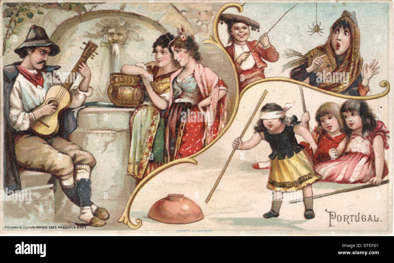 This Victorian trade card from Arbuckle Bros. depicts children ...