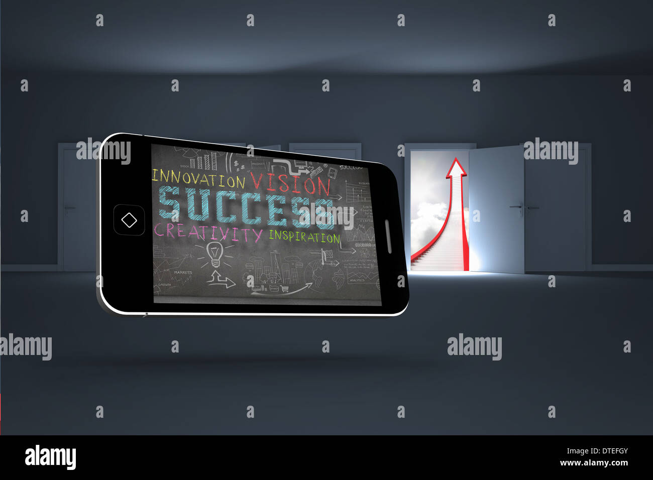 Composite image of success plan on smartphone screen Stock Photo - Alamy