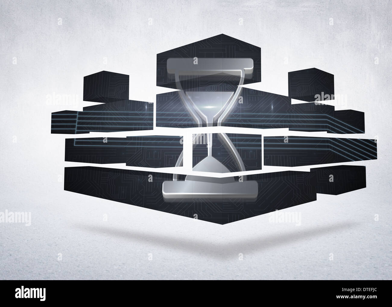 Composite image of timer on abstract screen Stock Photo - Alamy