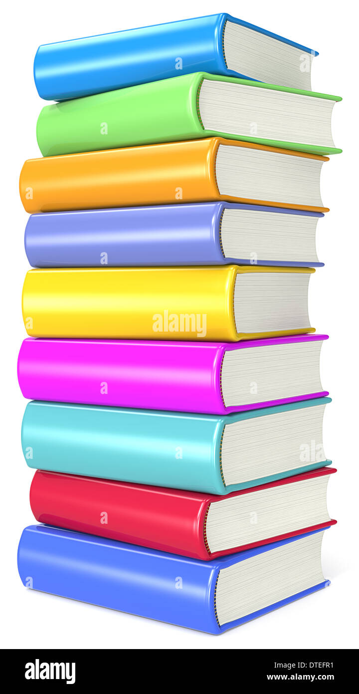 Pile of Colorful Books Stock Photo - Alamy