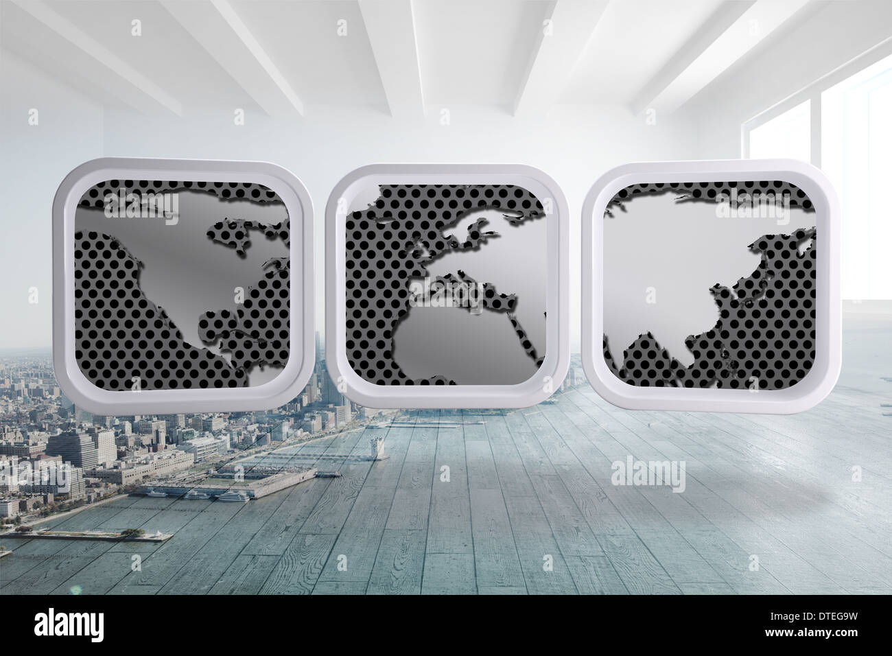 Map screen room hi-res stock photography and images - Alamy