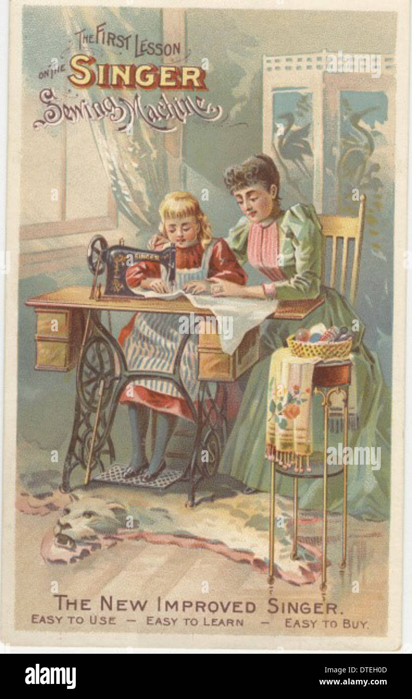 The Singer Manufacturing Company, established in 1850, promoted its ...