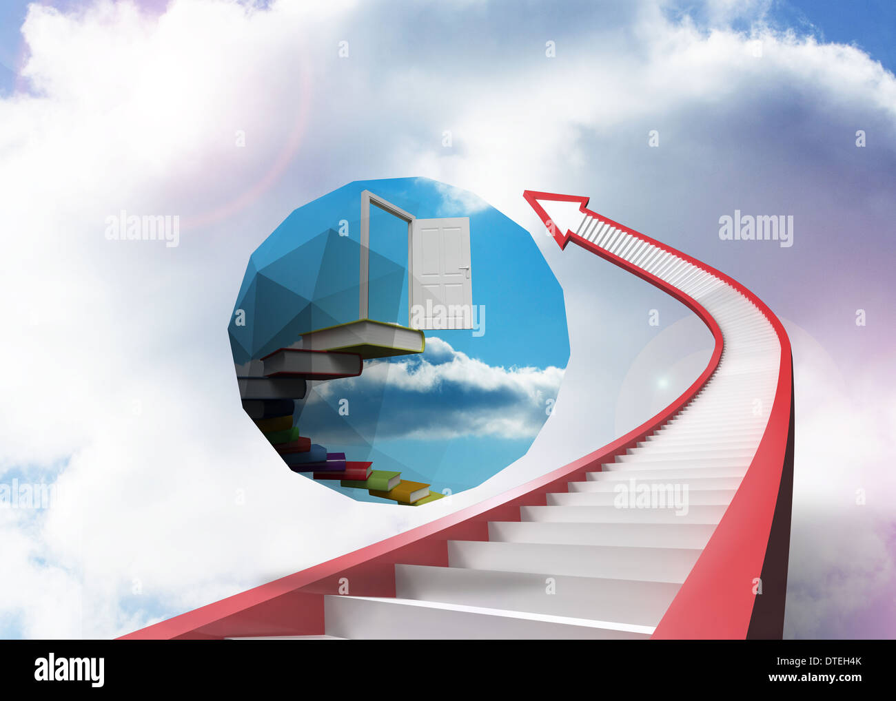 Composite image of open door on abstract screen Stock Photo - Alamy