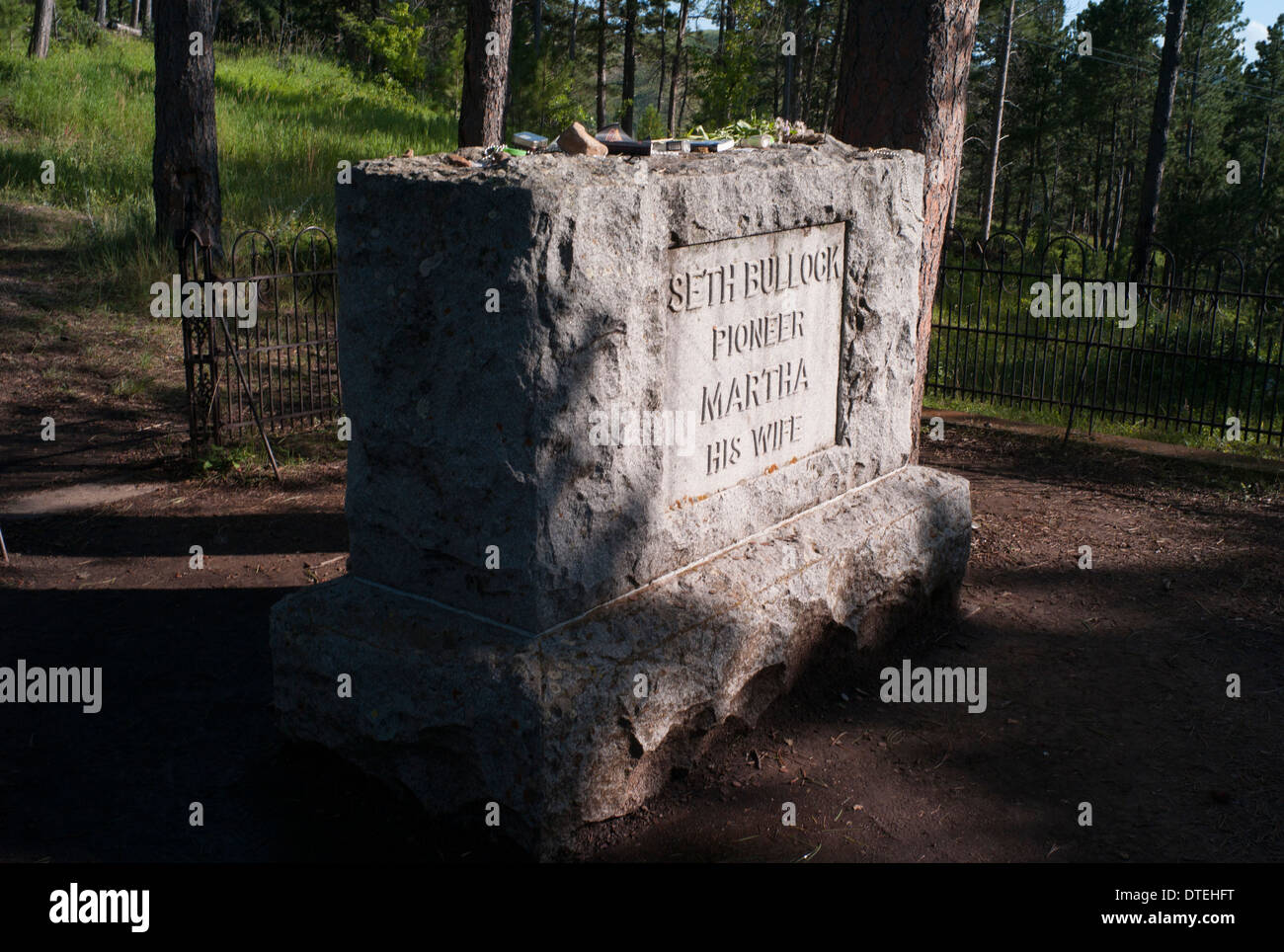 Seth Bullock's grave at Mt. Moriah Cemetery in Deadwood, SD on Aug. 9 ...
