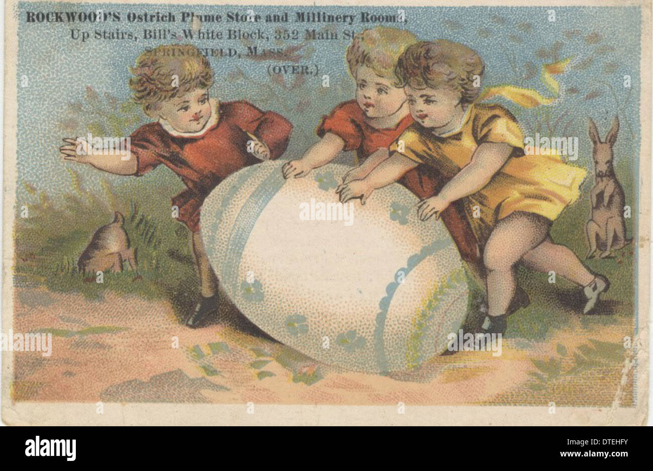 This Victorian trade card from Rockwood's Ostrich Plume Store and ...