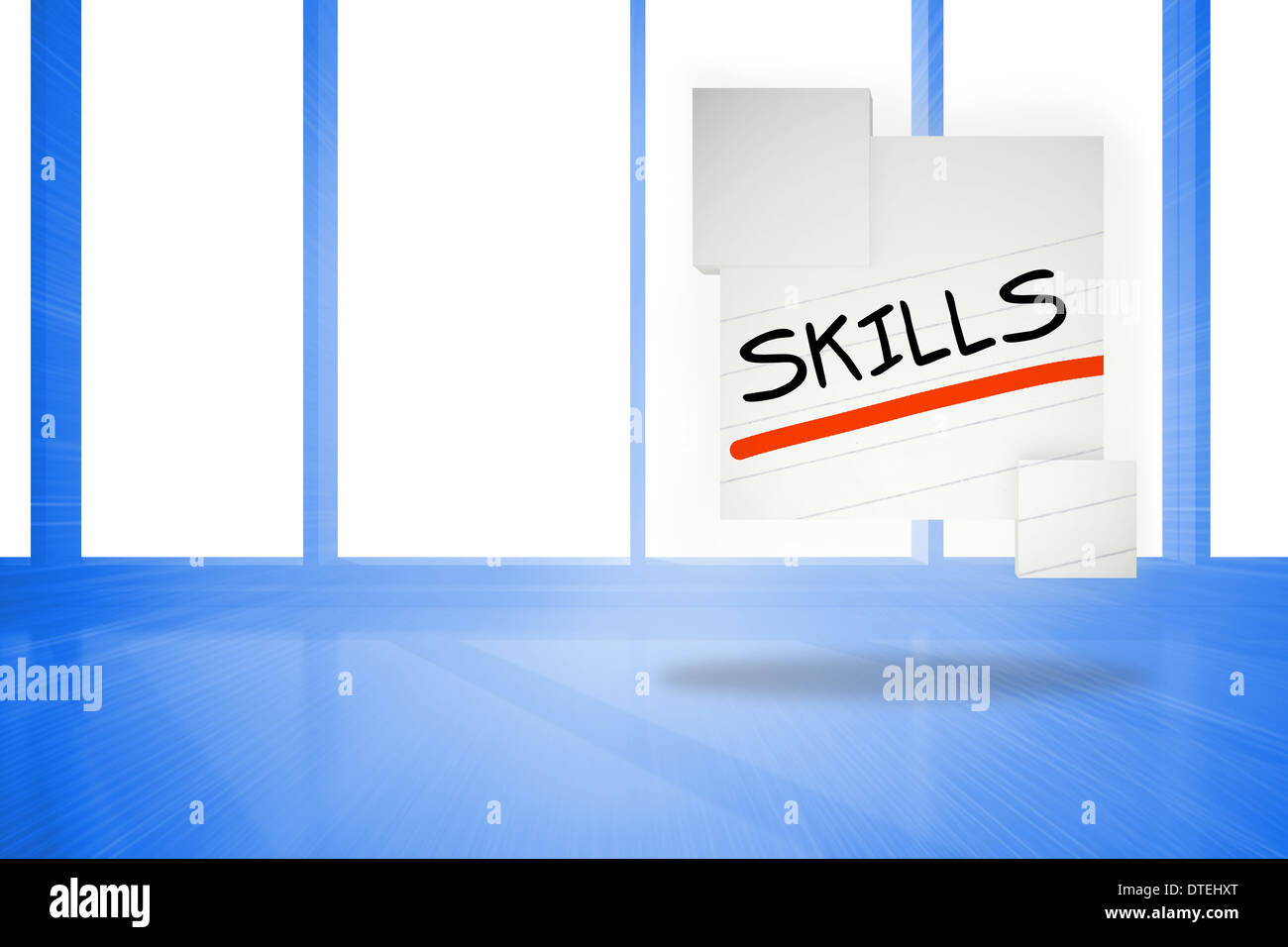 Composite image of skills in handwriting on abstract screen Stock Photo ...