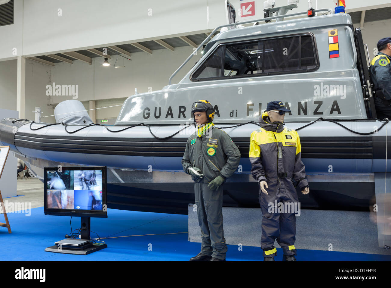 ROME, ITALY - FEBRUARY 16, 2014: At Fiera di Roma, during the Big Blue ...