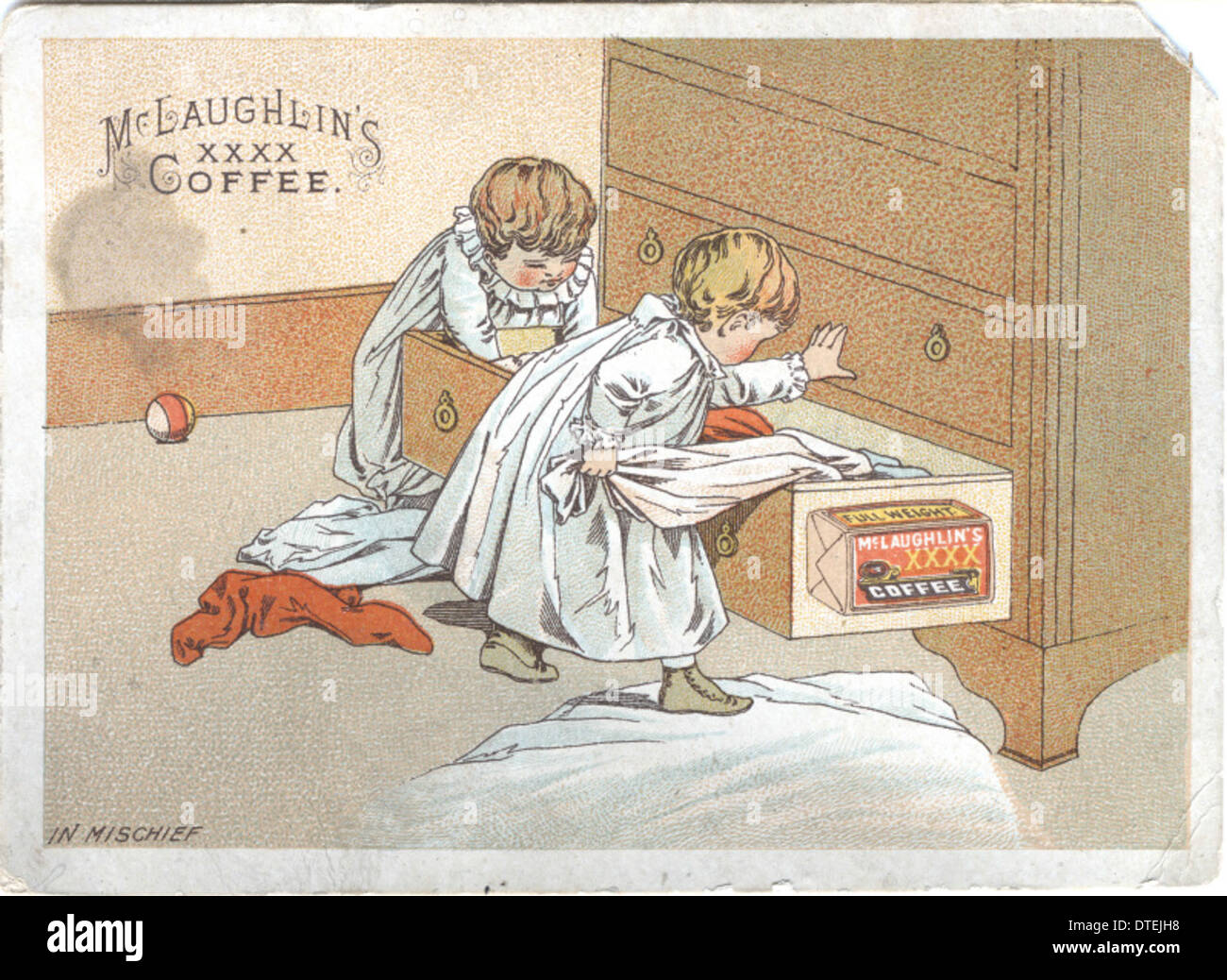 A vintage advertisement for McLaughlin’s Coffee Balls, depicting ...