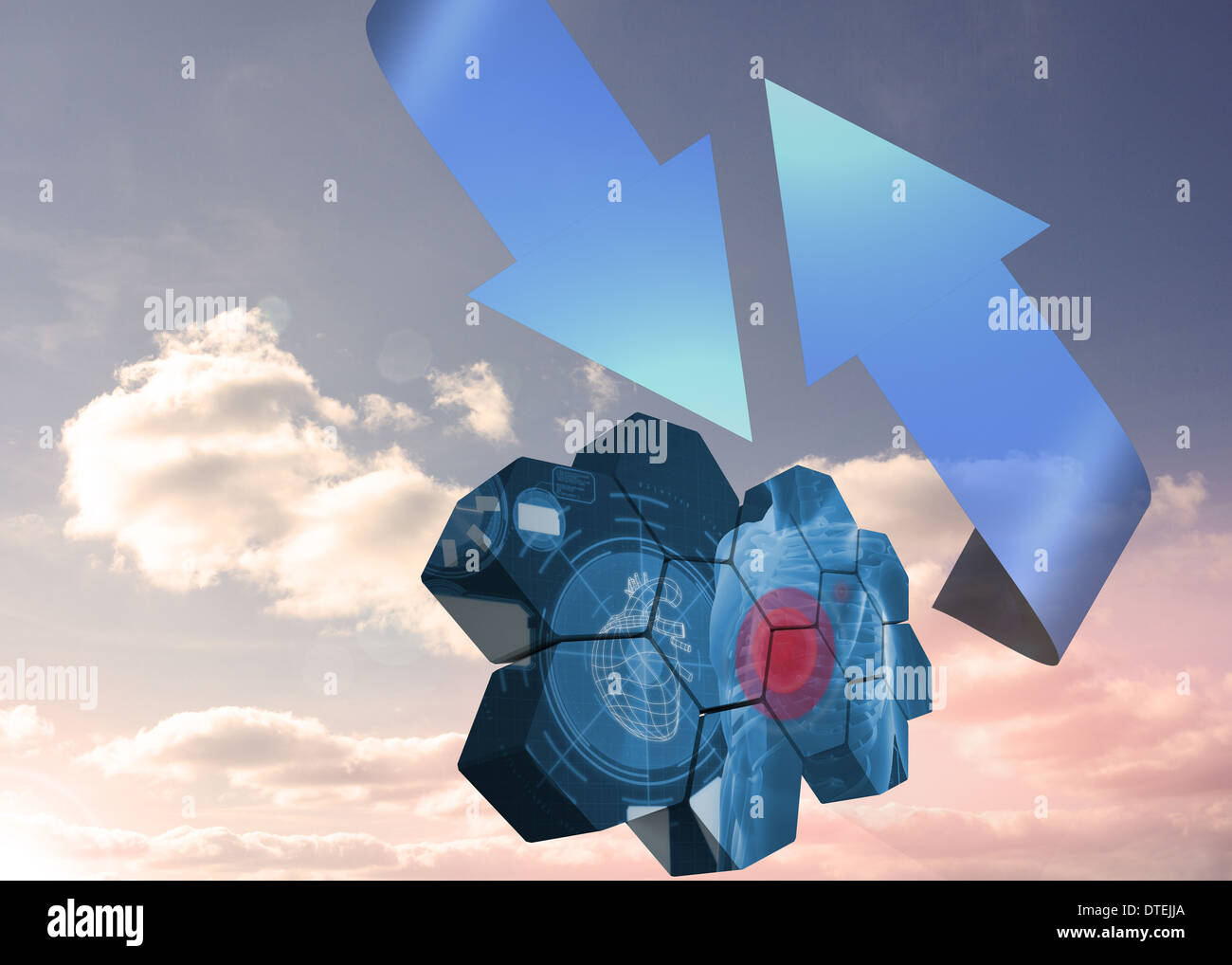 Composite image of caridac diagram on abstract screen Stock Photo - Alamy