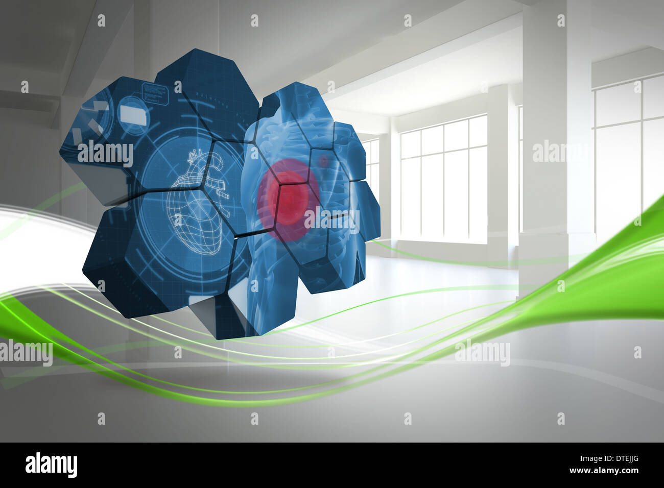 Composite image of caridac diagram on abstract screen Stock Photo - Alamy