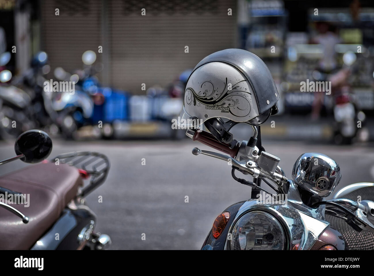 Biker crash helmet hi-res stock photography and images - Alamy