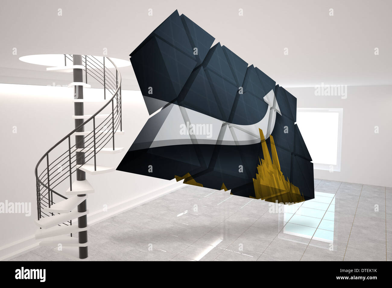 Arrow on stairs hi-res stock photography and images - Alamy