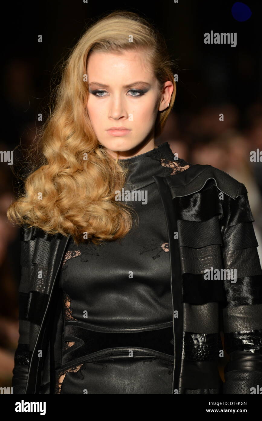 London England, 16th January 2014 : Model wearing Kristian Aadnevik ...