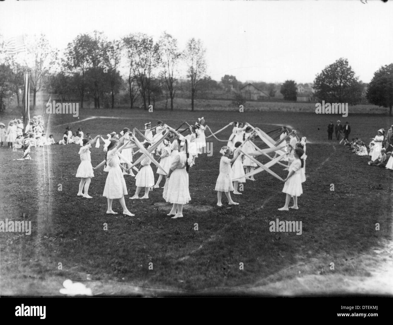 This photograph captures young performers at the 1913 May Day ...