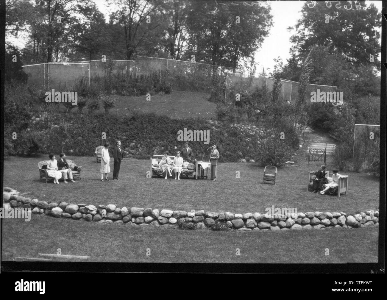 A historical photograph capturing Tree Day at Western College in 1926 ...