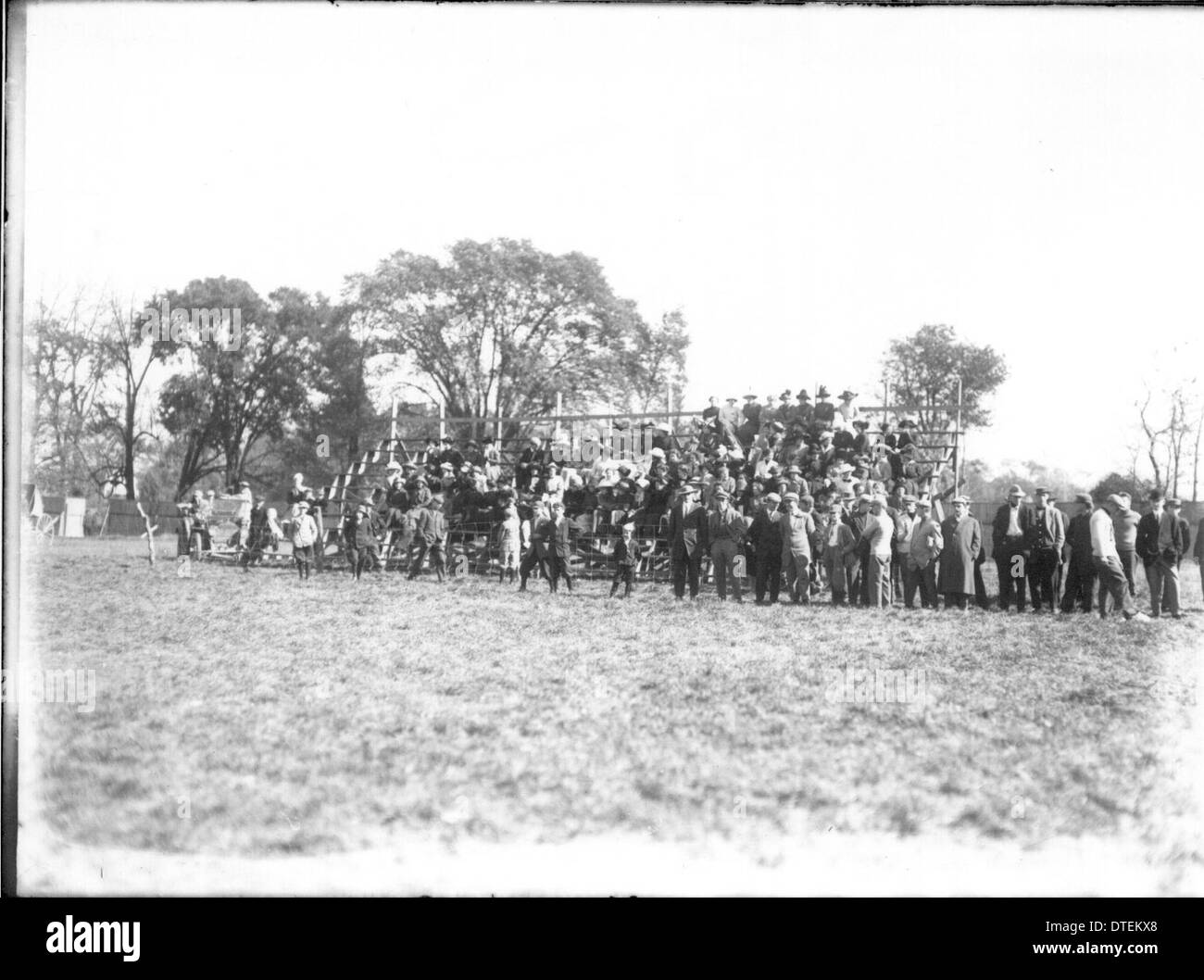 This photograph shows spectators in the stands at a freshman-sophomore ...