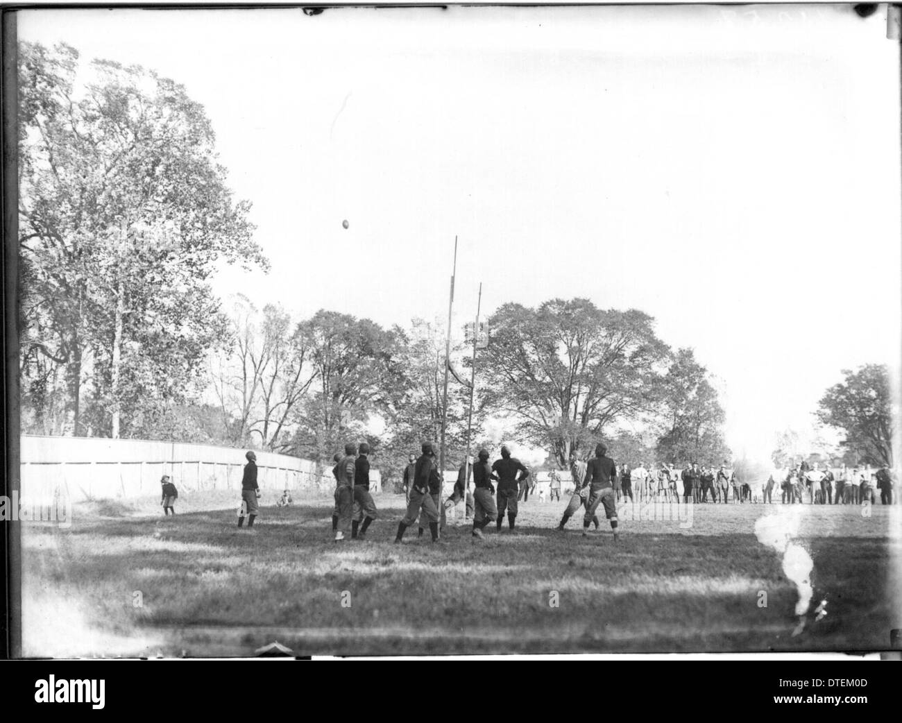 This 1910 photo captures intense goal-line action during the Miami ...
