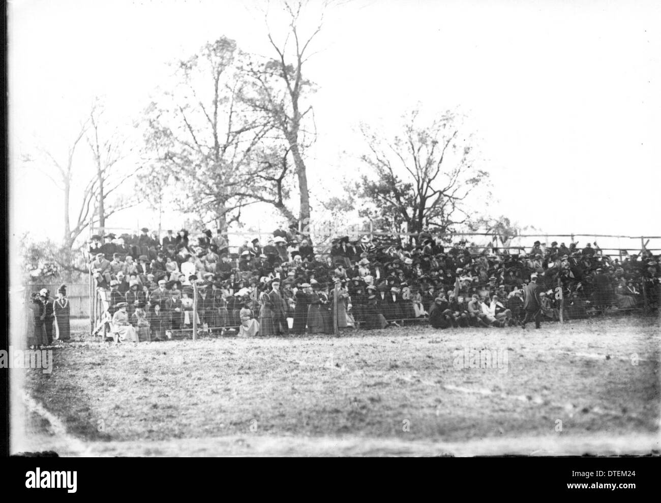 This 1910 photograph captures spectators at the Miami-Wittenberg ...