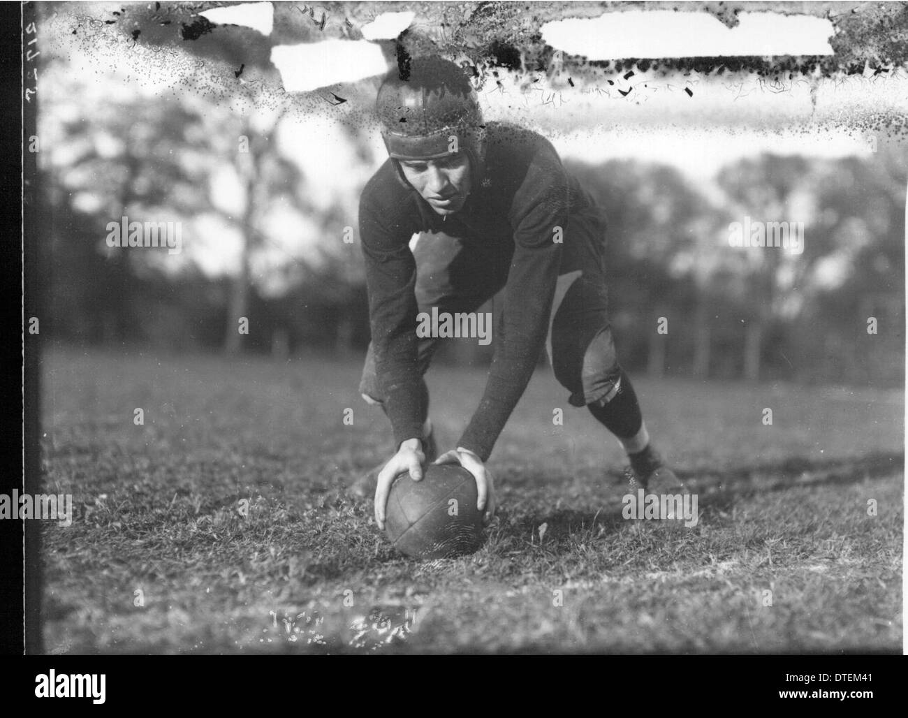 This 1922 portrait shows Joseph C. Zern in his football uniform ...