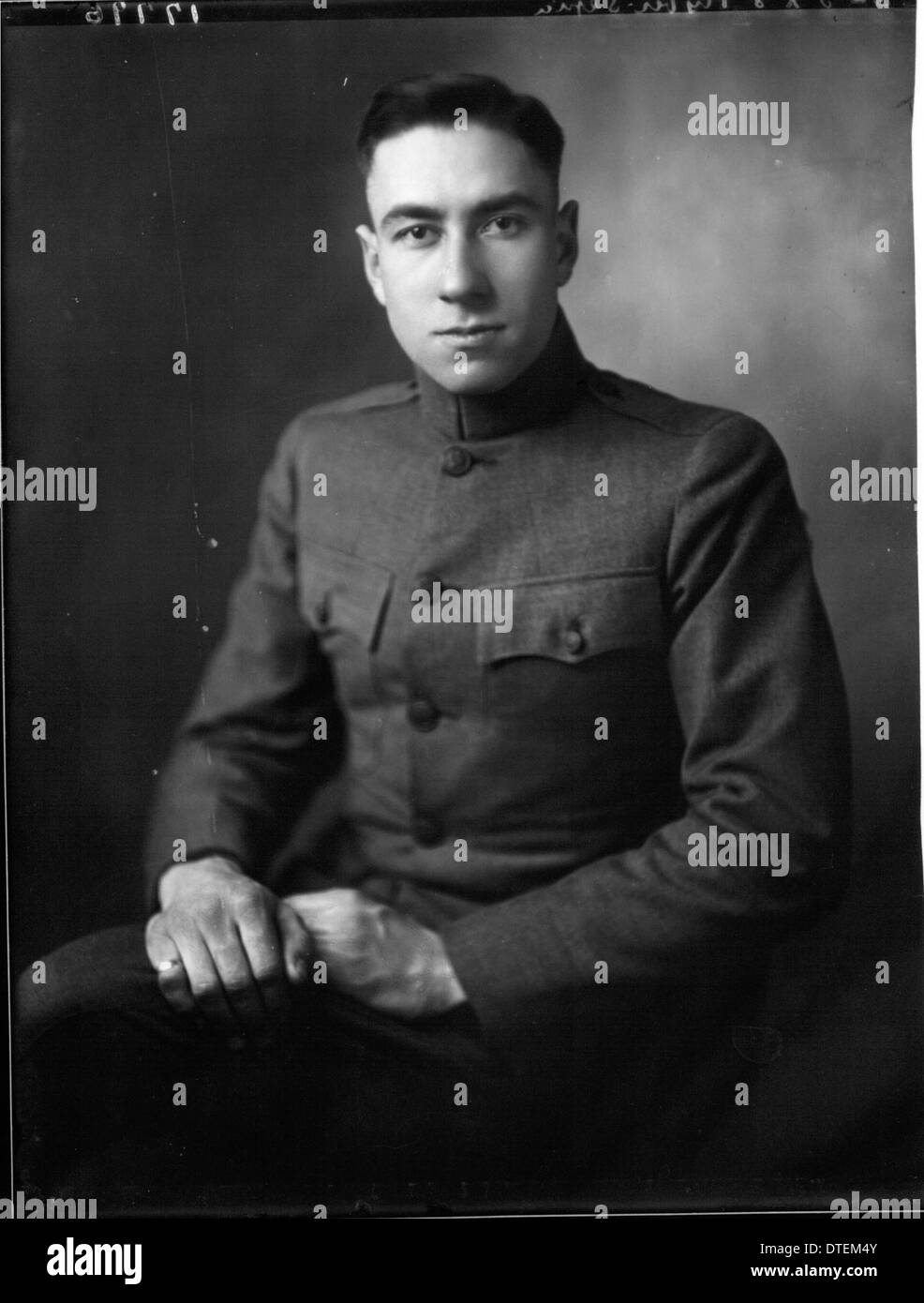 A portrait photograph of Robert E. Ater in his military uniform taken ...