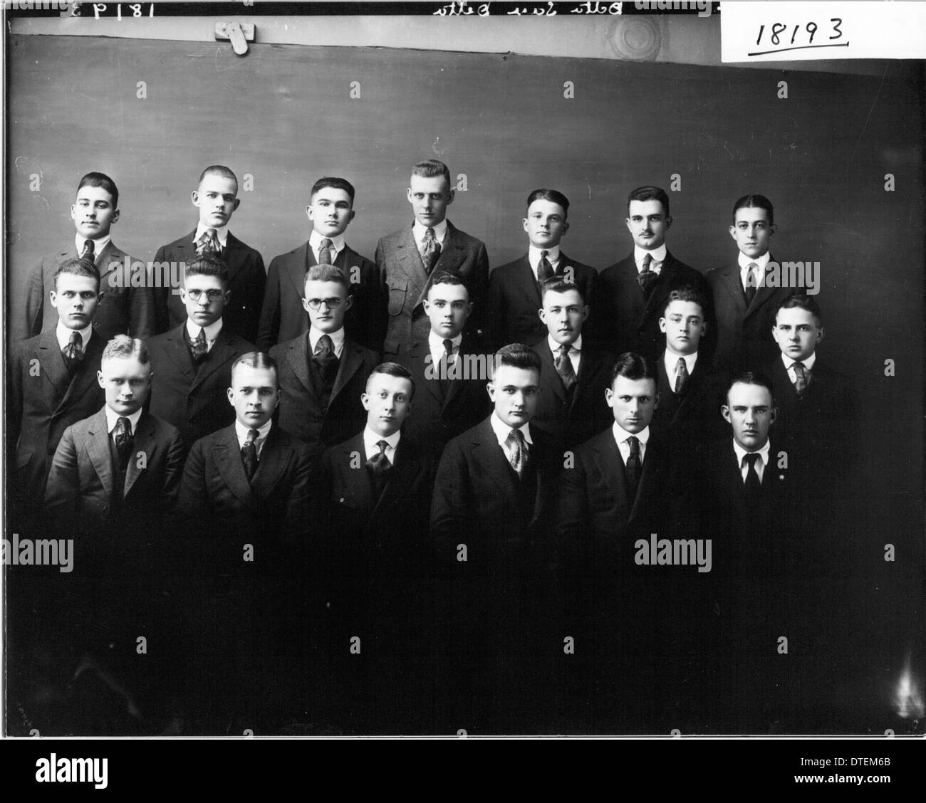 This 1919 photograph showcases the Delta Tau Delta fraternity chapter ...