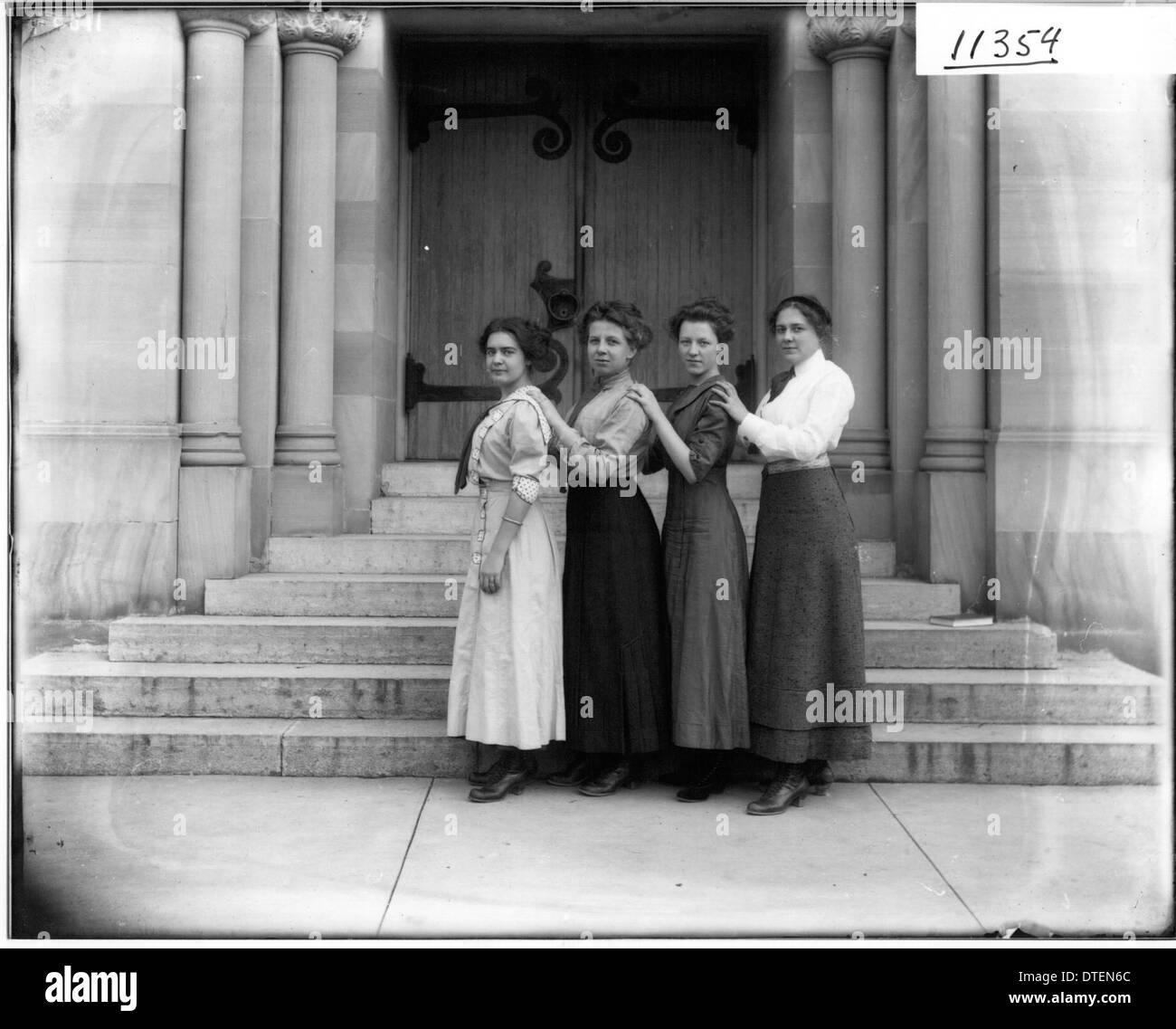 A photograph of the Western College class presidents from 1912. This ...