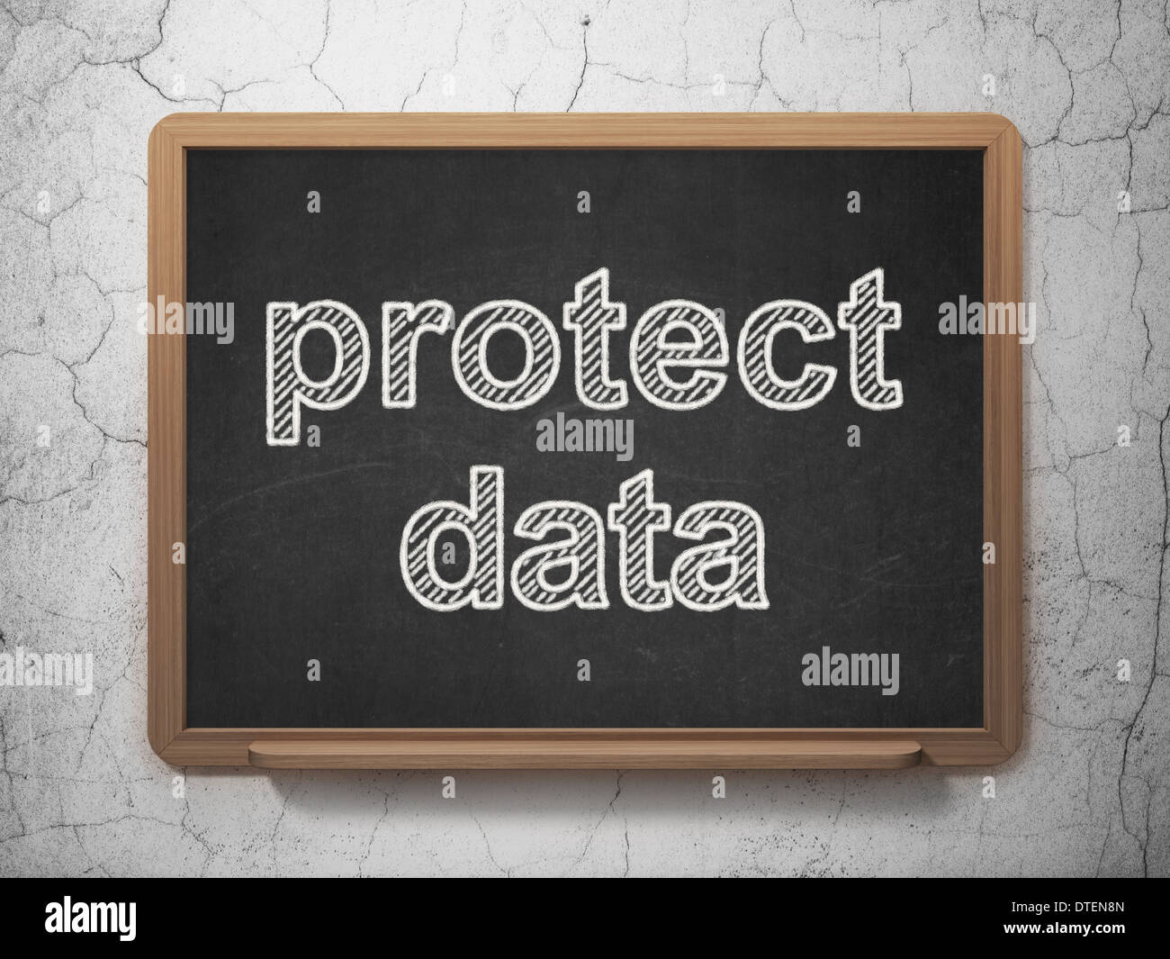 Security concept: Protect Data on chalkboard background Stock Photo - Alamy
