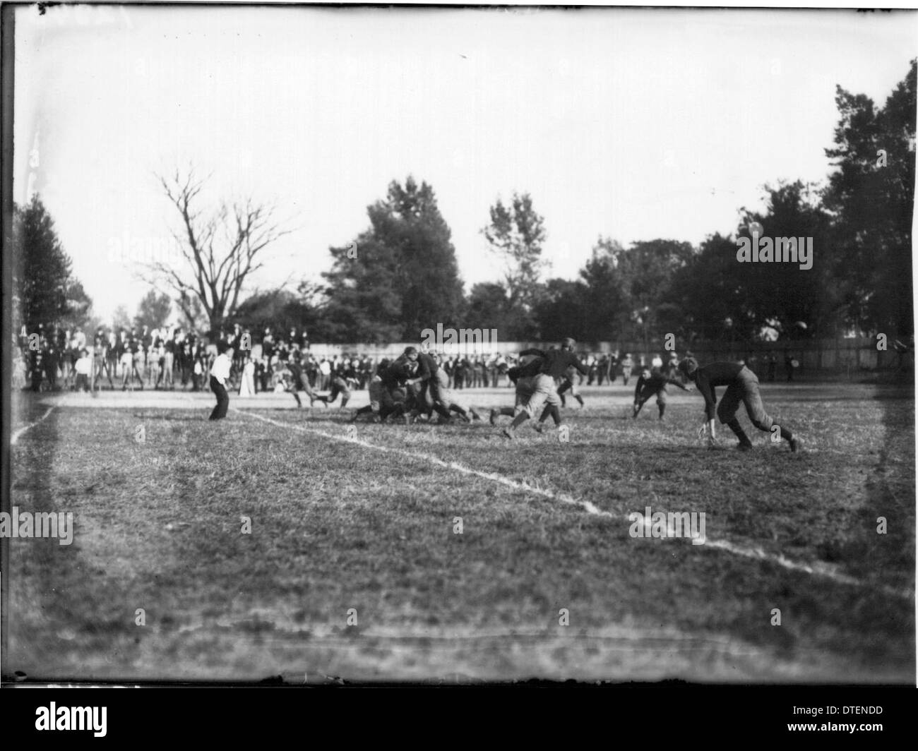 A moment captured from the 1913 football game between Miami University ...