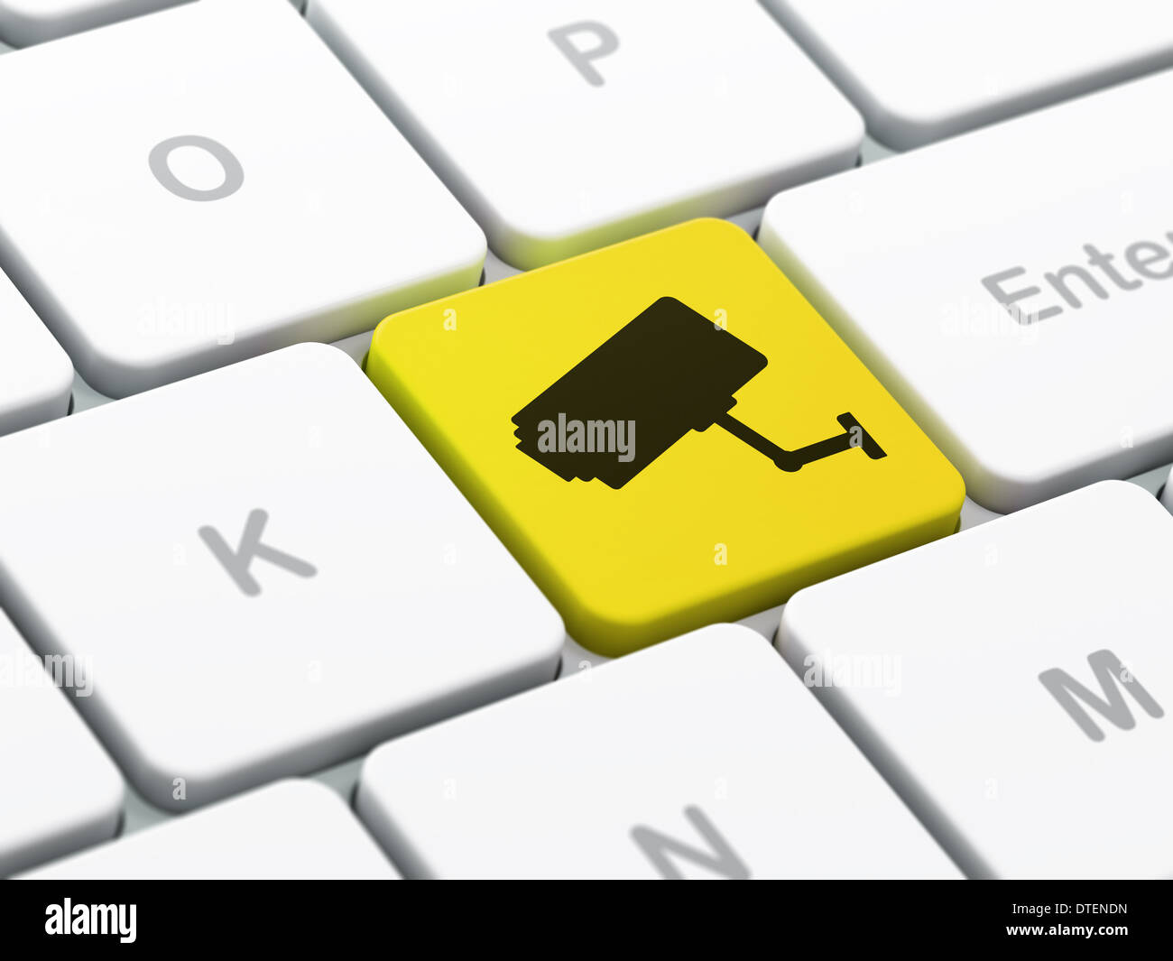 Security concept: Cctv Camera on computer keyboard background Stock ...
