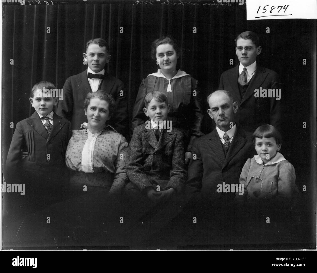 A family portrait of the S. M. Gilmore family, taken in 1916. The ...