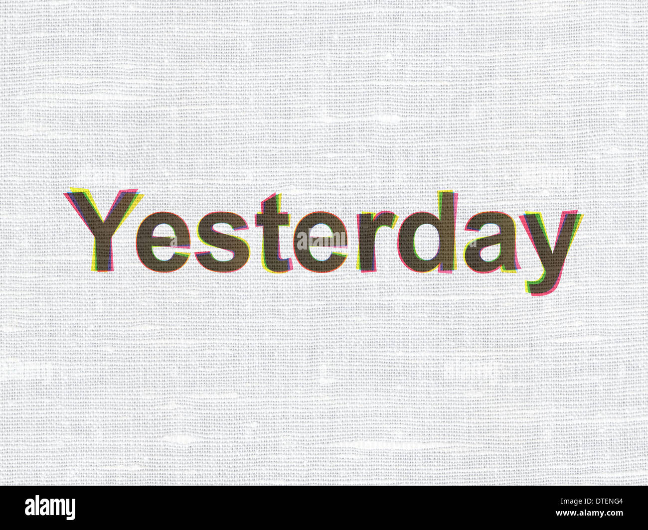 Time concept: Yesterday on fabric texture background Stock Photo - Alamy