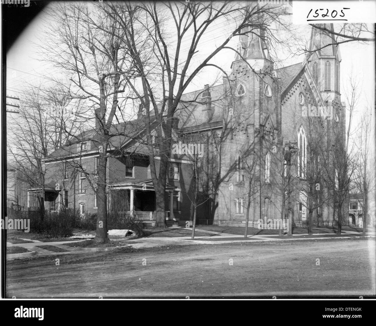 Methodist Church and parsonage buildings 1916 Stock Photo - Alamy