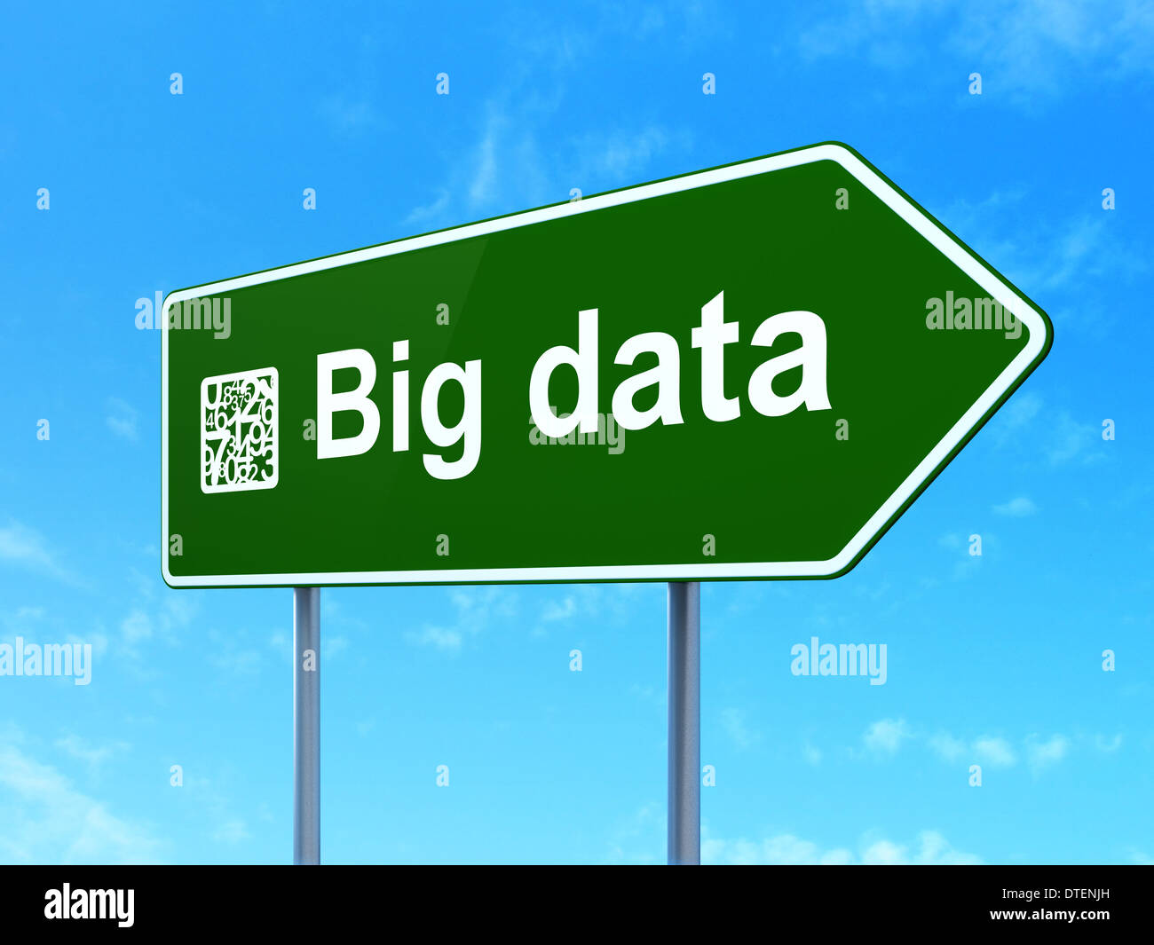 Data concept: Big Data and Numbers on road sign background Stock Photo ...
