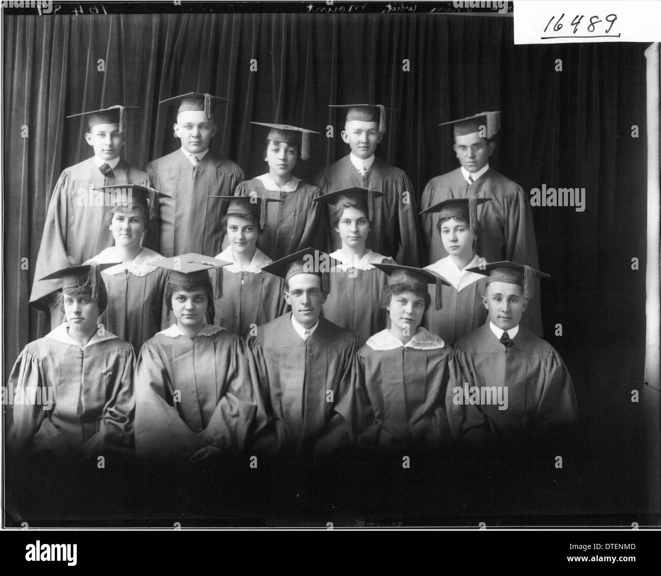 Historical high school graduation Black and White Stock Photos & Images ...