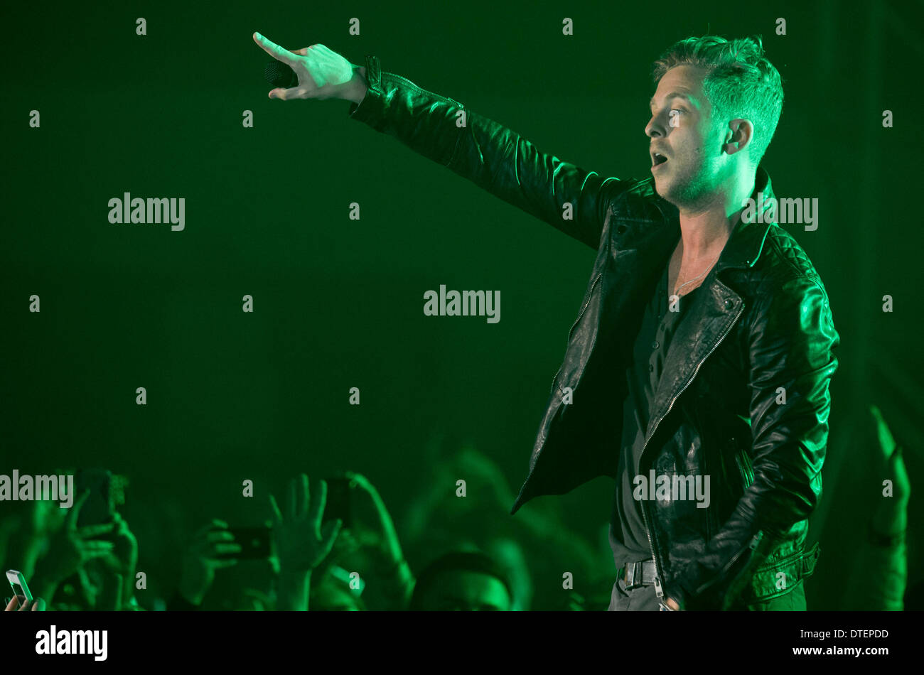 Prague, Czech Republic. 16th Feb, 2014. Singer Ryan Tedder from U.S ...