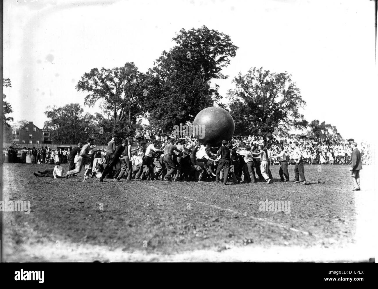 This image captures the action of the push ball competition at the ...