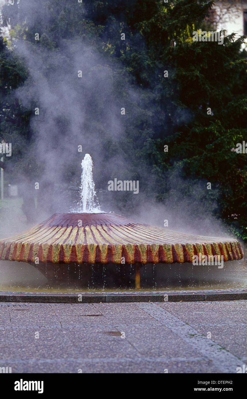 Germany Wiesbaden Thermal Spring fountain curative waters Stock Photo ...