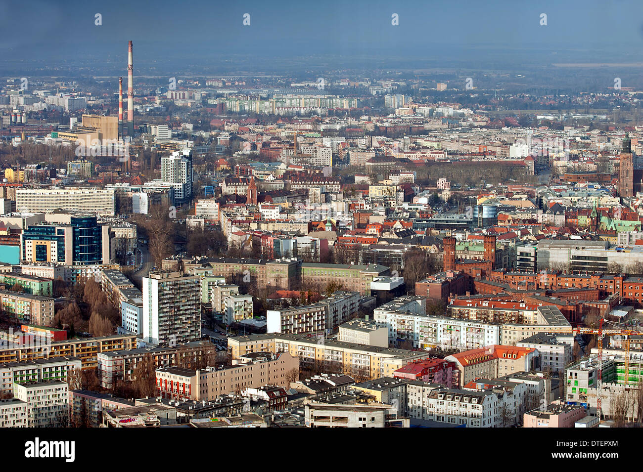 cityscape of Wroclaw - bird's-eye view Stock Photo - Alamy