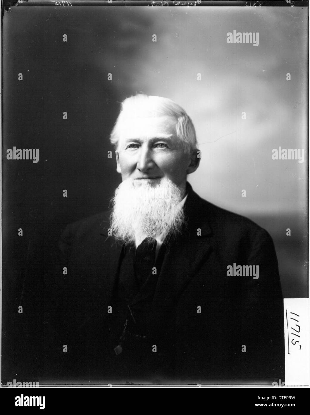 This 1912 portrait photograph captures Joseph Shafer, an elderly ...