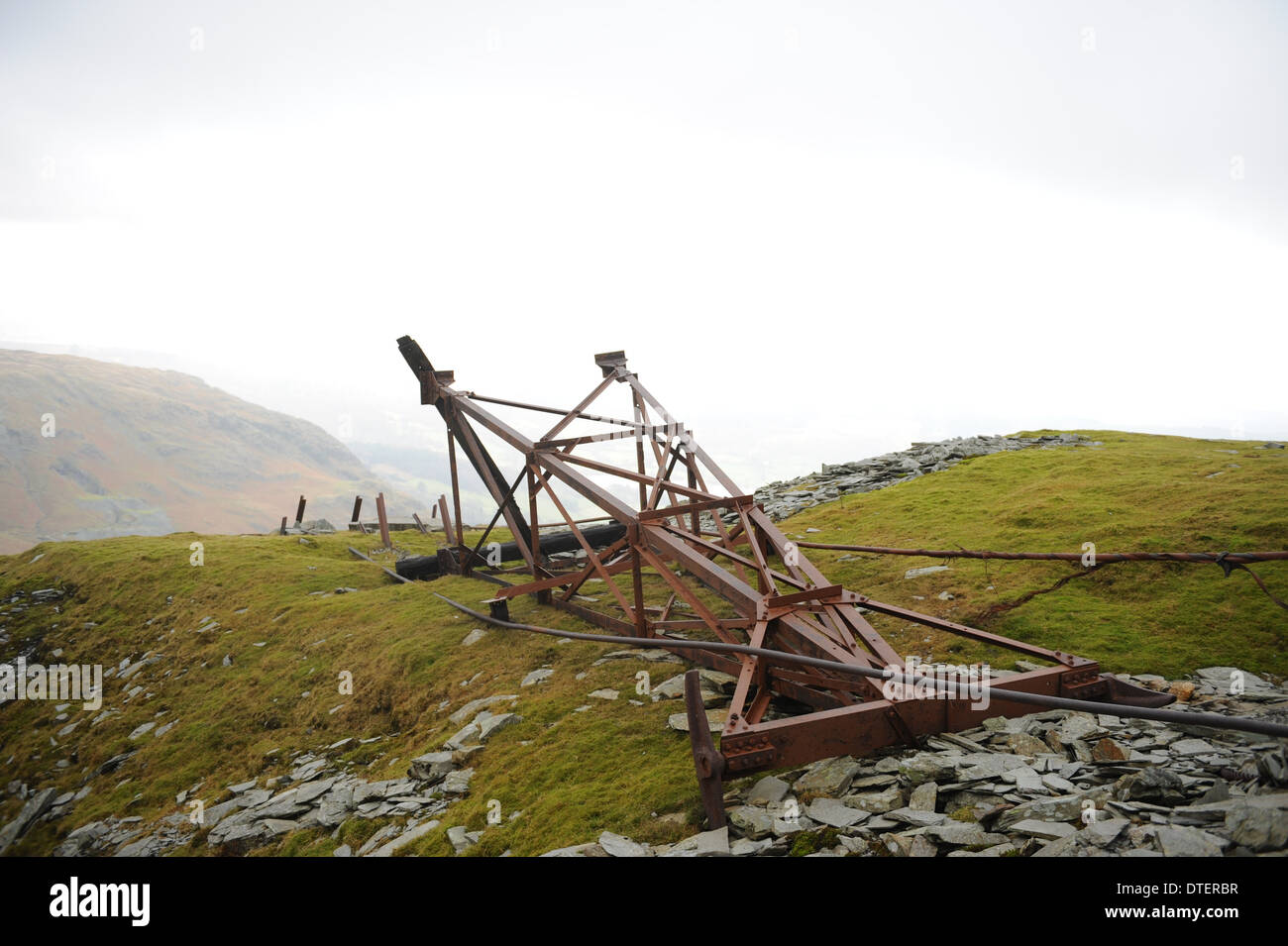 Collapsed Pylon in the Abandoned Slate Mine on Furness Fell on the Old ...