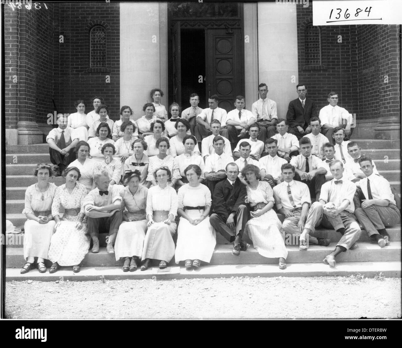 This 1914 photograph captures a group portrait of Miami University ...