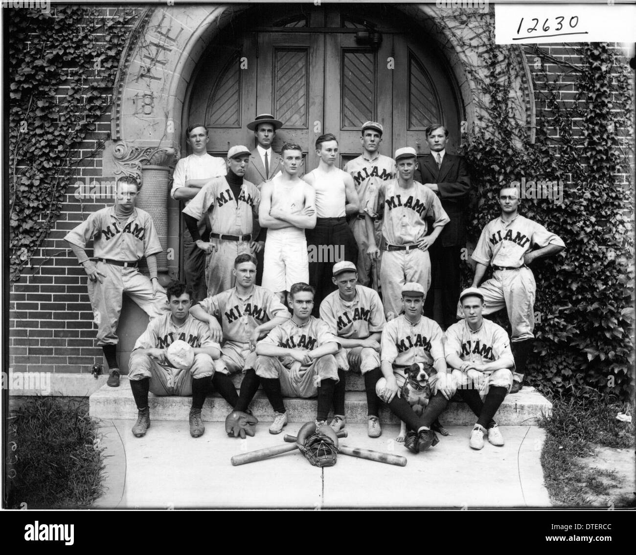 The 1912 Summer school baseball team at Miami University is captured in ...