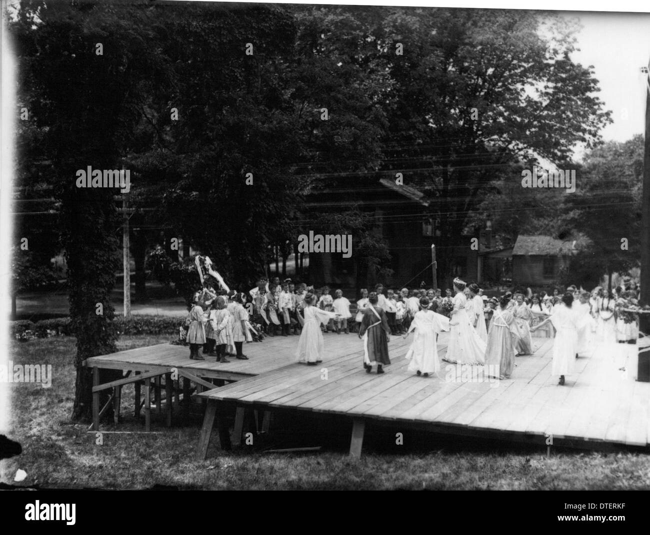 This 1911 photograph features performers in costume at the Ohio State ...