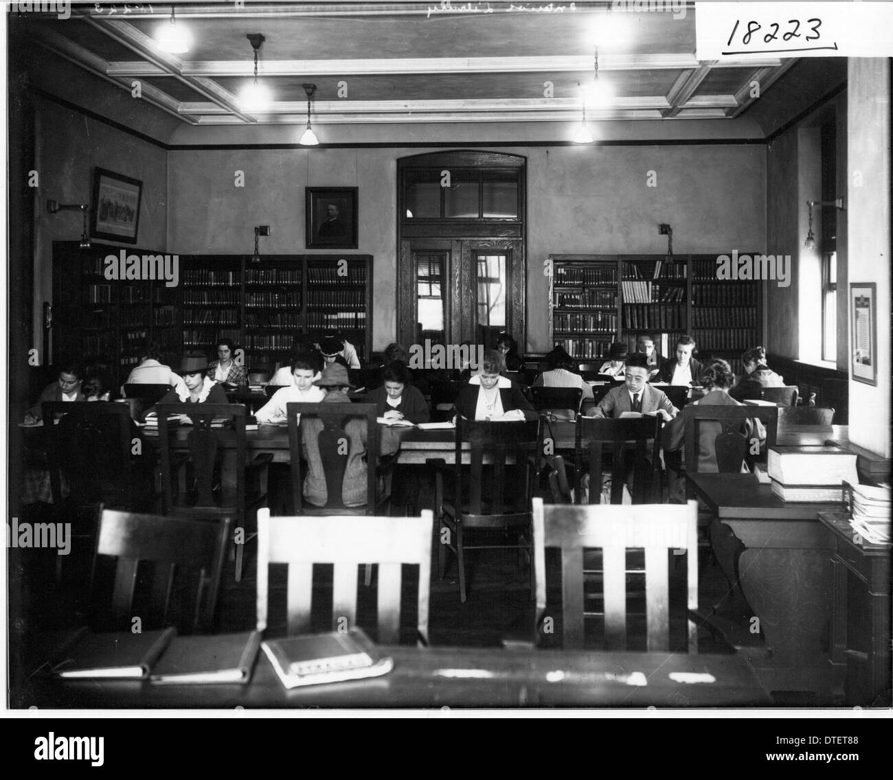 A photograph from the Alumni Library reading room at Miami University ...