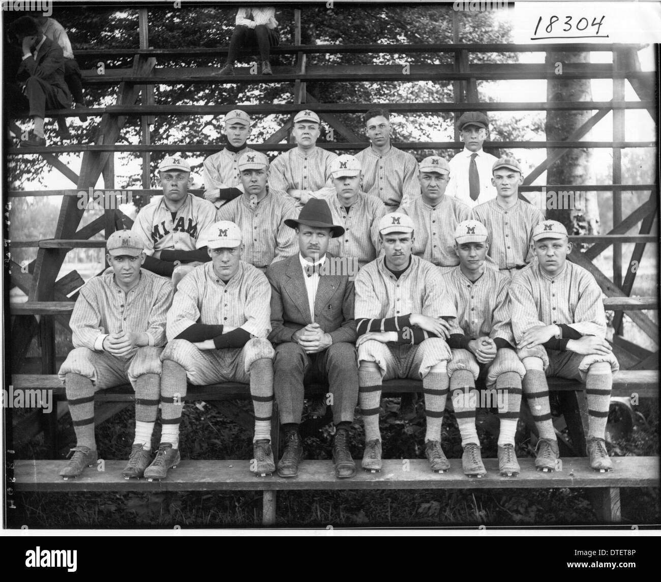 The 1919 Miami University baseball team is shown in this group portrait ...