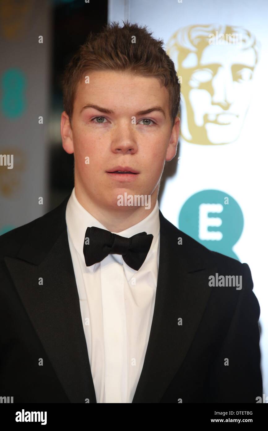London, Great Britain. 16th Feb, 2014. Actor Will Poulter arrives at ...