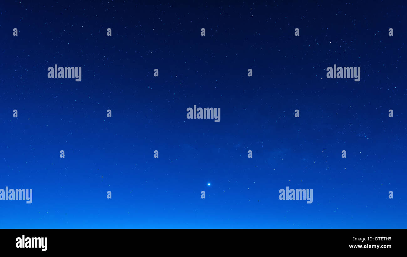 Starry in blue sky night time scene with milky way high iso Stock Photo ...